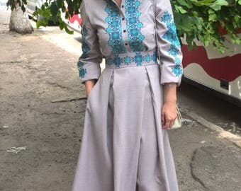 Folk wedding dress | Etsy