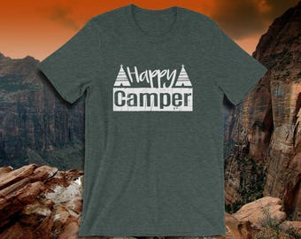 Happy camper shirt | Etsy