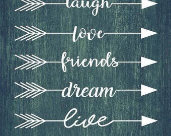 Arrow words svg | Etsy