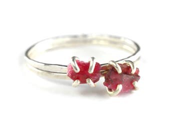 Rough gemstone ring | Etsy