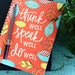 Fall note card set Thankful Happy Fall Hello Autumn Black