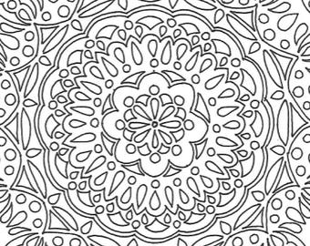 Overlapping Mandala Printable Adulte Coloring Page