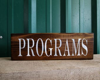 Wedding program sign | Etsy