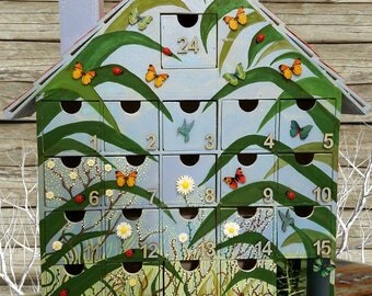 Wooden advent calendar | Etsy