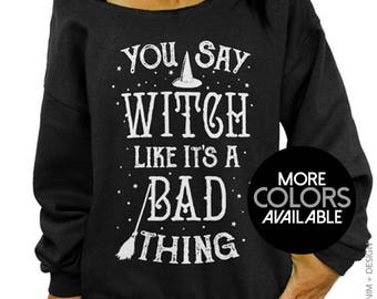 Witch sweatshirt | Etsy