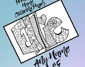 Printable Name Coloring Pages For Kids and by StevieDoodles