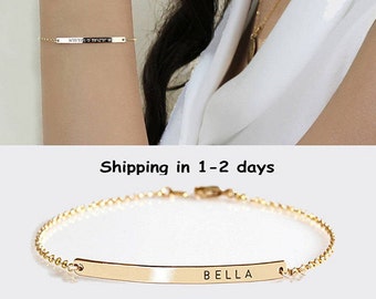 Monogrammed bracelet | Etsy