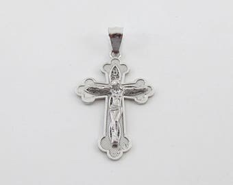 White gold cross | Etsy