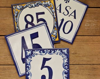 Tile house numbers | Etsy
