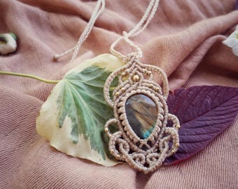 Macrame necklace | Etsy