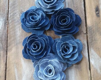 Denim flower | Etsy