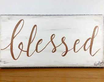 Blessed sign | Etsy