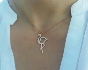 Flamingo necklace | Etsy