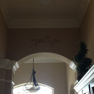 Script Goodbye Wood Sign Wood Sign Art Wooden Goodbye
