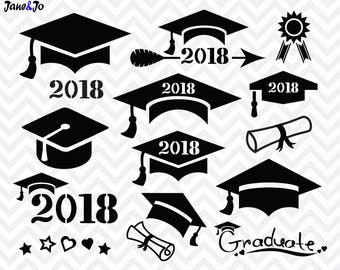 Graduation hat svg | Etsy