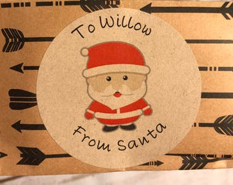 Santa stickers | Etsy