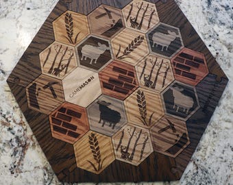 Wooden catan board | Etsy