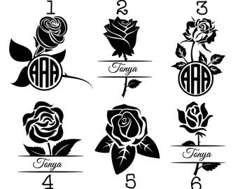 Rose monogram | Etsy