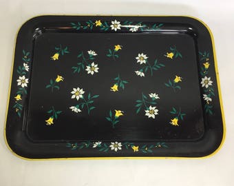 Floral metal tray | Etsy