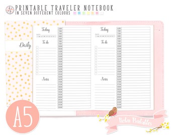 Daily hourly planner | Etsy