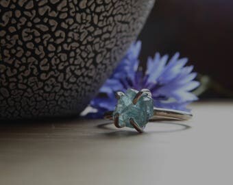 Rough gemstone ring | Etsy