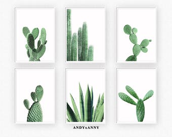 Cactus print | Etsy