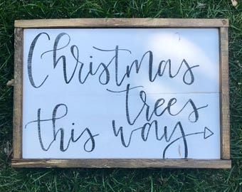 Christmas tree sign | Etsy