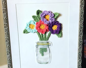 Crochet wall art | Etsy