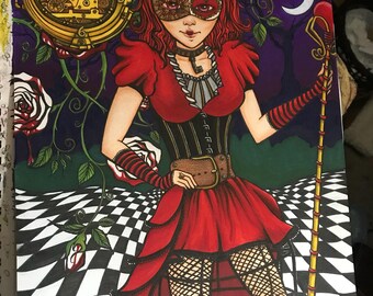 The Red Queen: February's Digital Coloring Page