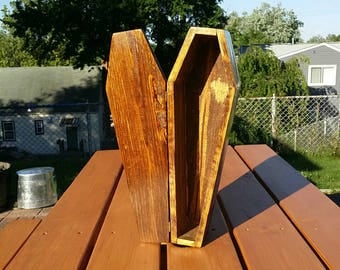 Wood coffin box | Etsy