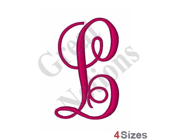 Monogram Font L Machine Embroidery Design