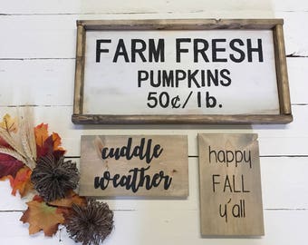 Pumpkins sign | Etsy