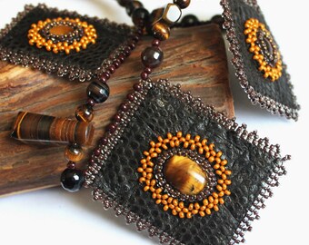 Embroidered jewellery | Etsy