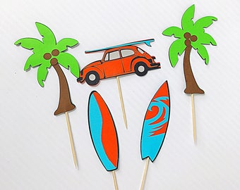 Surfing cake topper | Etsy