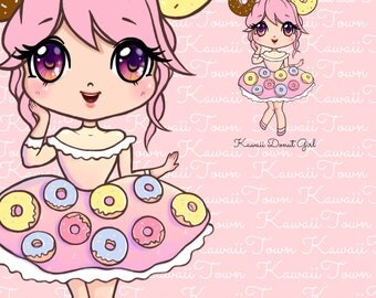 Kawaii donut | Etsy