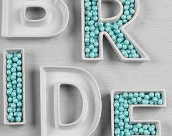 Ceramic letter dish | Etsy