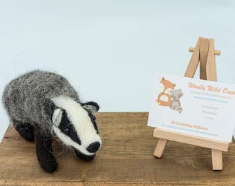 Needle felted badger | Etsy