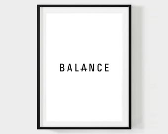 Balance typography | Etsy