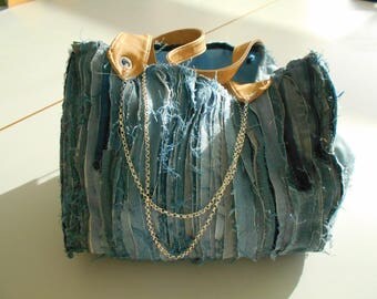 Recycled jeans tote | Etsy