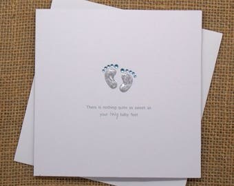 Baby feet cards | Etsy