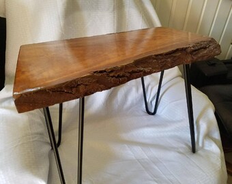 Live edge side table | Etsy