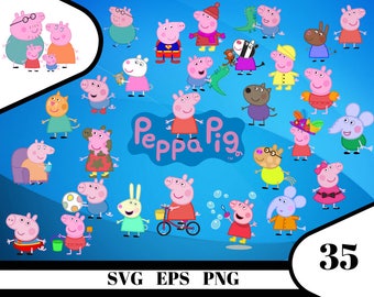 Peppa pig printable | Etsy
