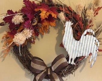 Rooster wreath | Etsy