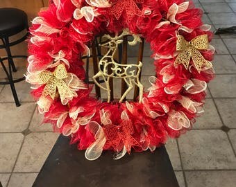 Reindeer wreath | Etsy