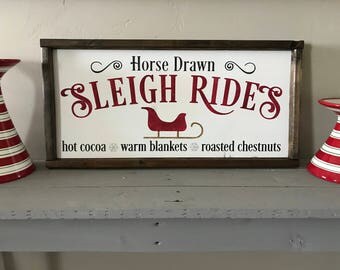 Sleigh ride sign | Etsy