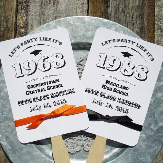 Class Reunion Favors | Class Reunion Fans | Class Reunion | 50th Class ...