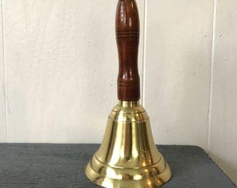 Brass hand bell | Etsy