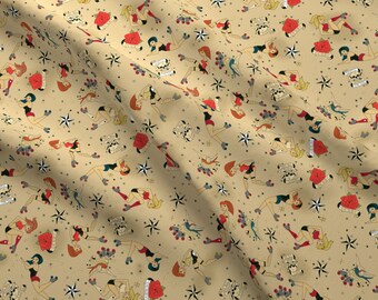 Pinup girl fabric | Etsy
