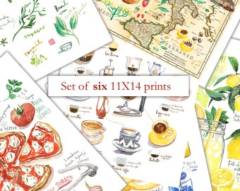Kitchen print set | Etsy