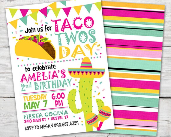 Taco Twosday Invitation, Taco Twosday Party, Taco Tuesday Invitation ...